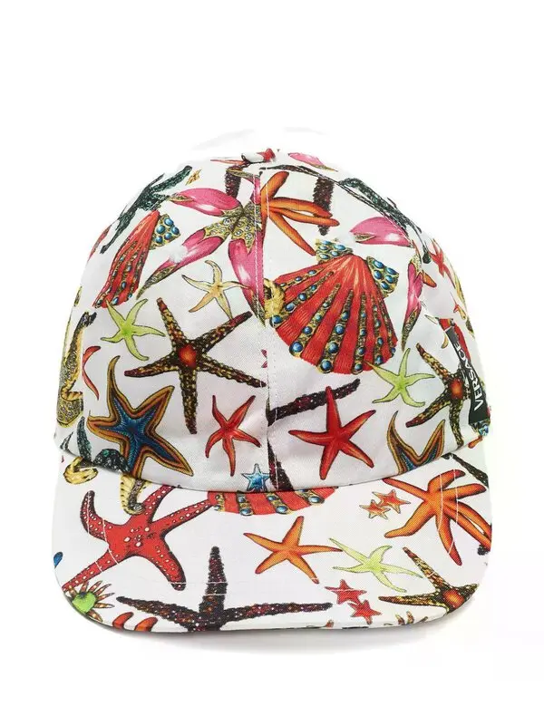 Versace Trésor De La Mer Printed Cap - White