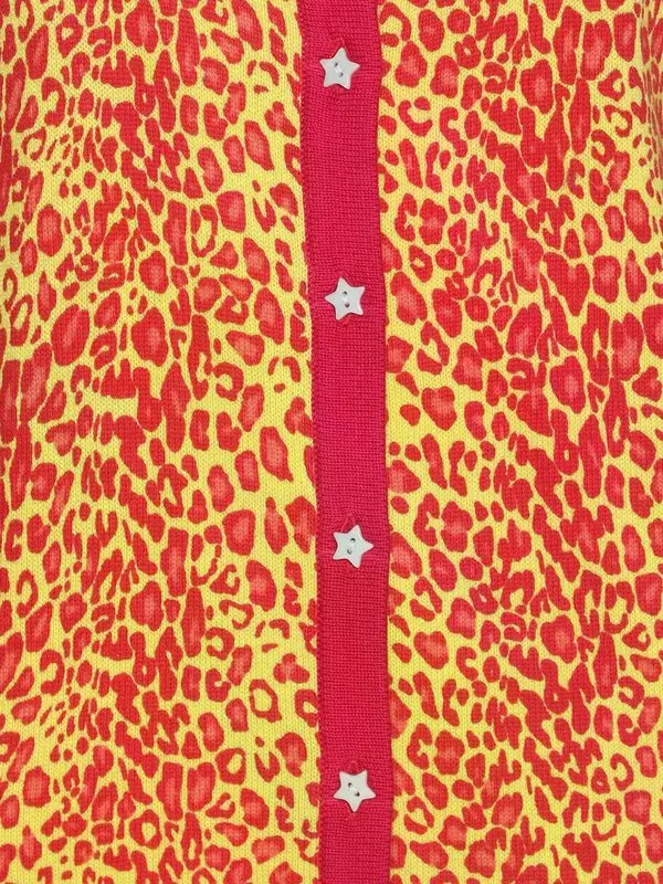 ANNA SCHOLZ Animal-print Buttoned Cardigan
