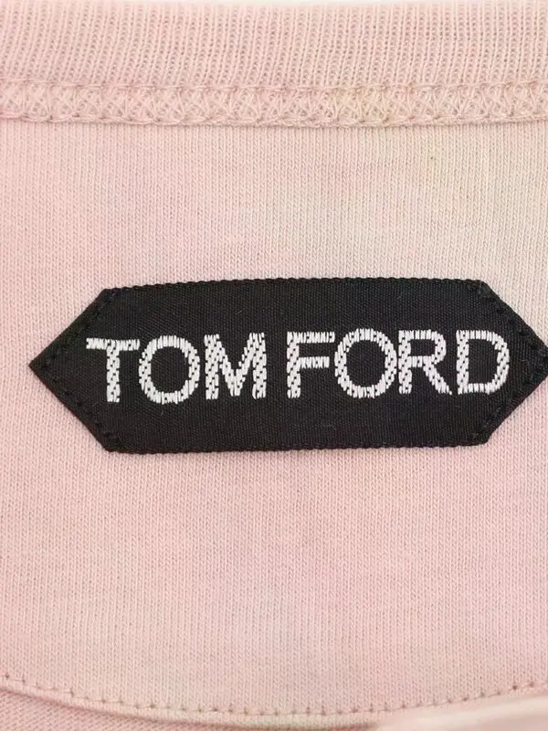 TOM FORD Henley Button-placket Long-sleeve T-shirt - Pink