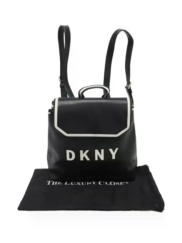 Dkny Jade Leather Logo Backpack