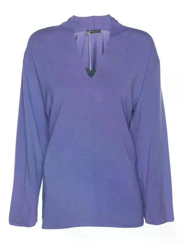 Marina Rinaldi V-neck Long Sleeve Blouse