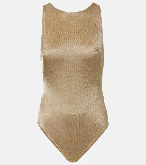 Alaïa Lamé Bodysuit - Gold