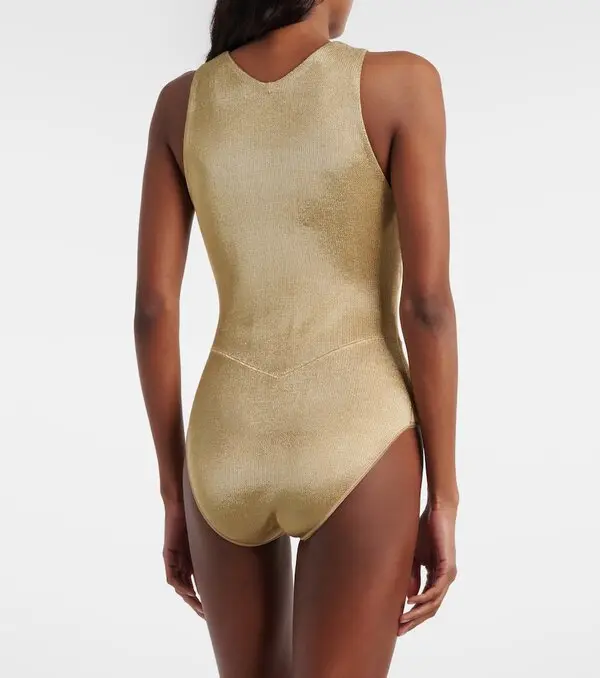 Alaïa Lamé Bodysuit - Gold