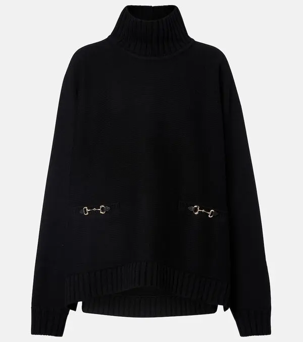 Gucci Horsebit Wool-blend Turtleneck Sweater