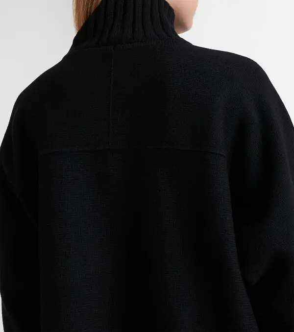 Gucci Horsebit Wool-blend Turtleneck Sweater - Black
