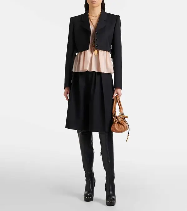 Chloé Cropped Virgin Wool Blazer