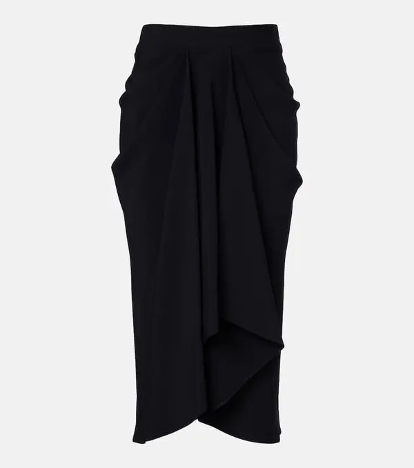Givenchy Draped Crêpe Cady Midi Skirt