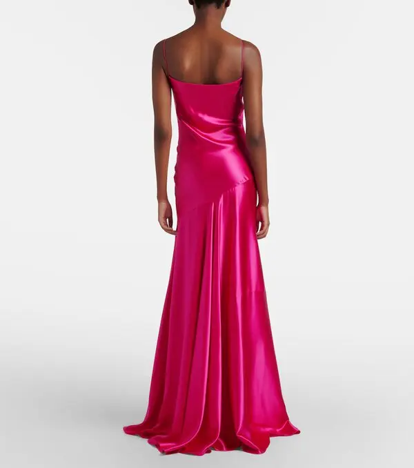 Alaïa Silk Satin Gown - Pink