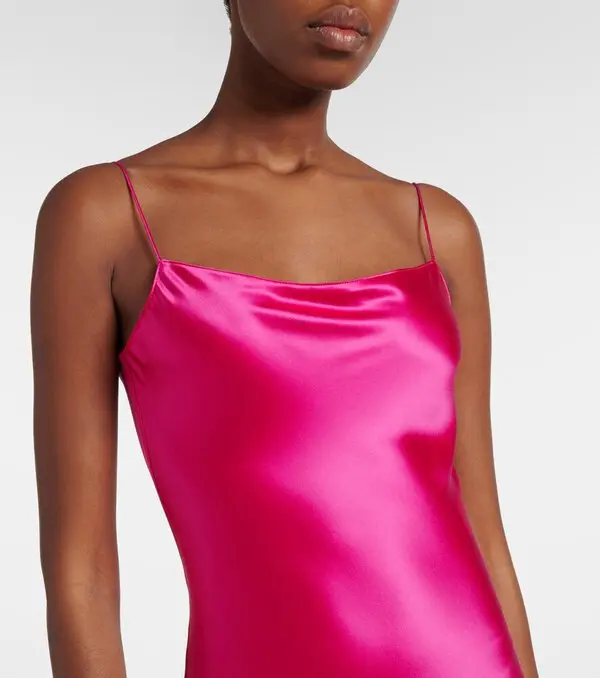 Alaïa Silk Satin Gown - Pink