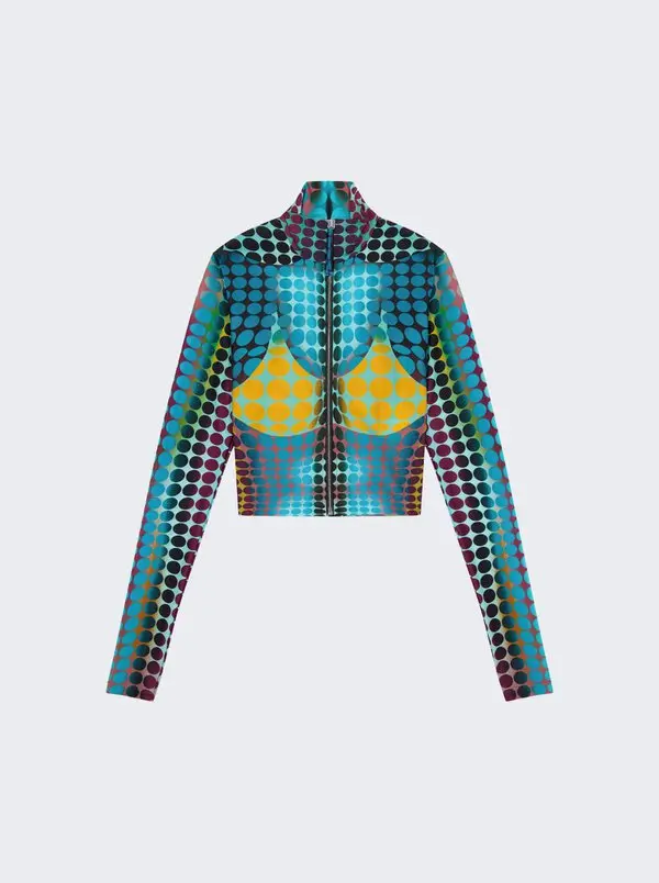 JEAN PAUL GAULTIER Re-edition Cropped Zip-up Top