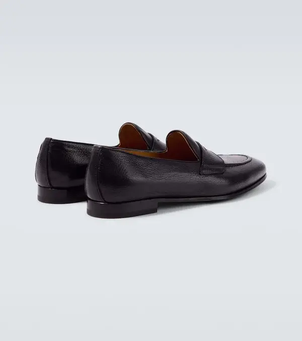 Kiton Leather Penny Loafers