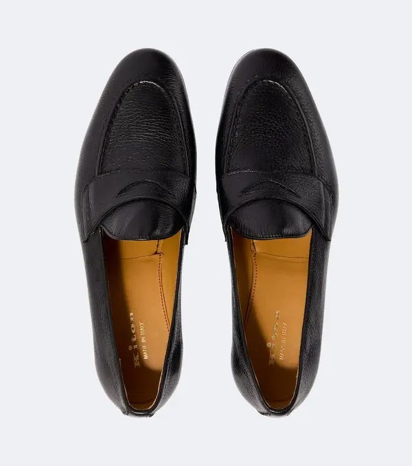 Kiton Leather Penny Loafers