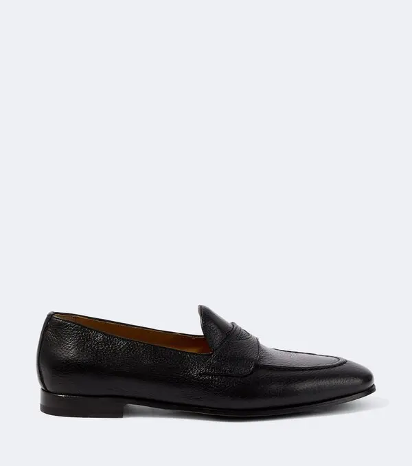 Kiton Leather Penny Loafers