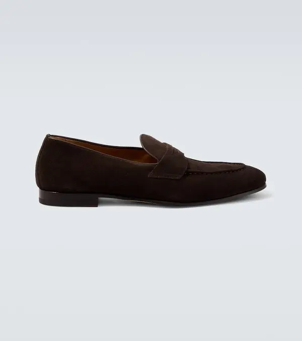 Kiton Suede Penny Loafers
