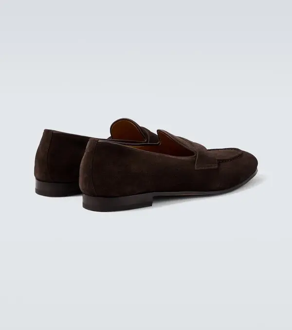 Kiton Suede Penny Loafers