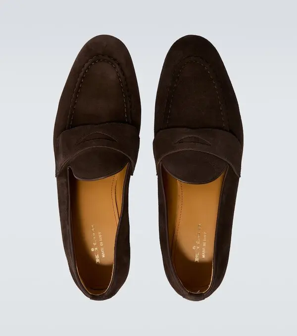 Kiton Suede Penny Loafers