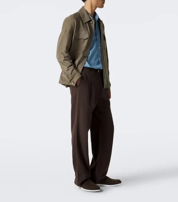 Kiton Suede Penny Loafers