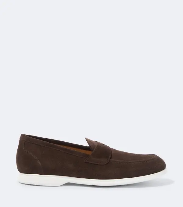 Kiton Suede Penny Loafers