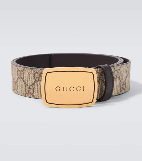 Gucci Gg Supreme Canvas Belt - Beige