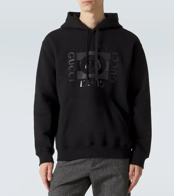 Gucci Logo Cotton Jersey Hoodie