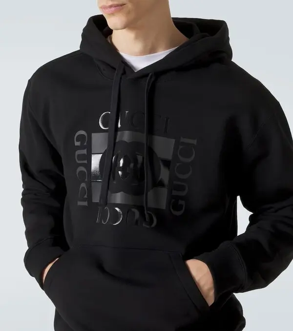 Gucci Logo Cotton Jersey Hoodie