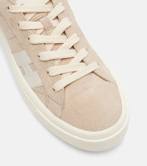 Hogan H705 Suede Platform Sneakers - Beige