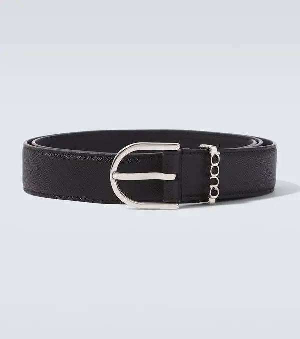 Gucci Script Leather Belt - Black