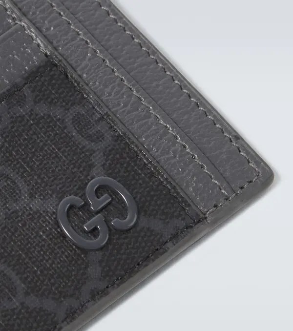 Gucci Gg Canvas And Leather Card Holder