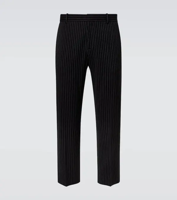 Acne Studios Pinstripe Straight Pants - Blue