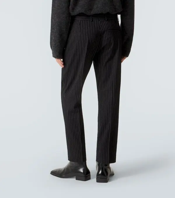 Acne Studios Pinstripe Straight Pants - Blue