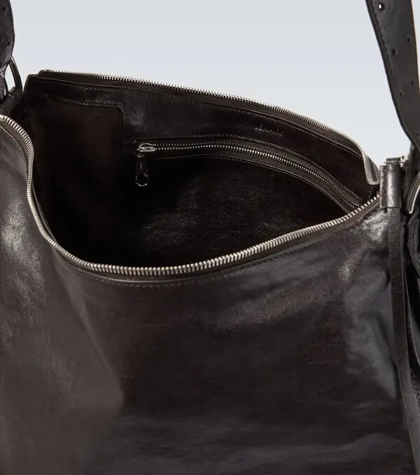 LEMAIRE Belted Leather Shoulder Bag - Brown