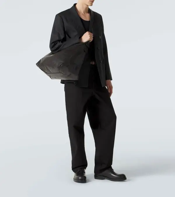 LEMAIRE Belted Leather Shoulder Bag - Brown