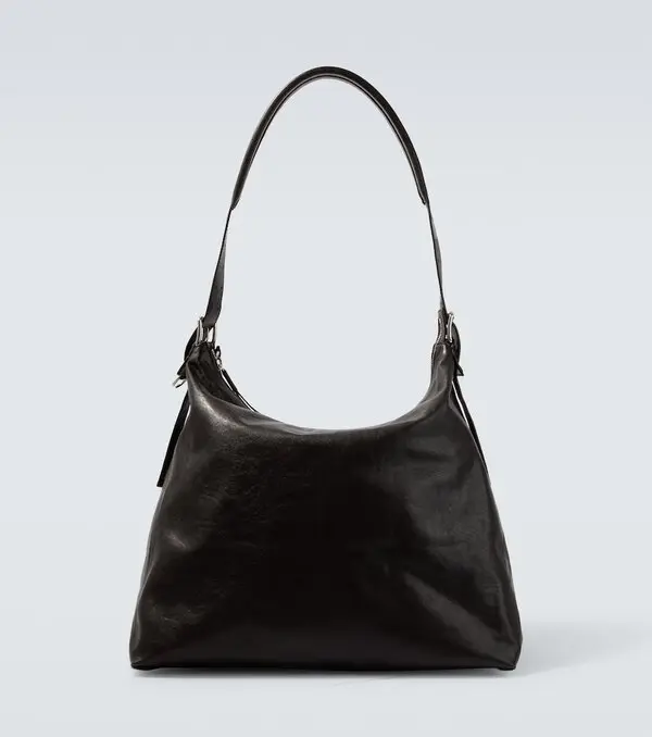 LEMAIRE Belted Leather Shoulder Bag - Brown
