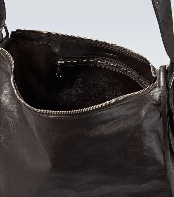 LEMAIRE Belted Leather Shoulder Bag - Brown