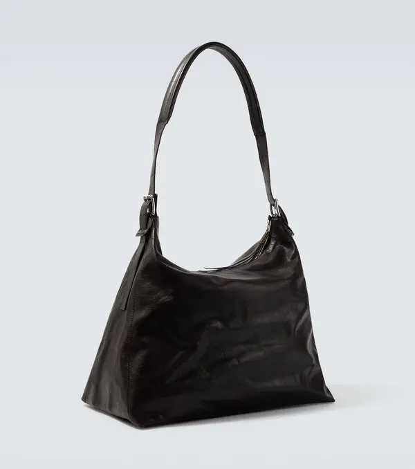 LEMAIRE Belted Leather Shoulder Bag - Brown