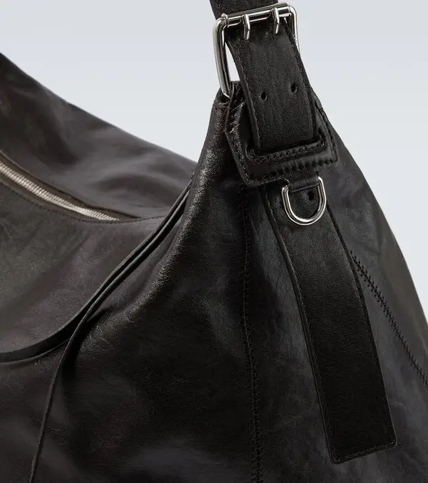 LEMAIRE Belted Leather Shoulder Bag - Brown