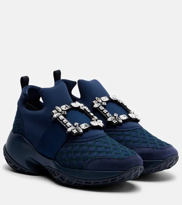 ROGER VIVIER Viv' Run Slip-on Sneakers - Blue