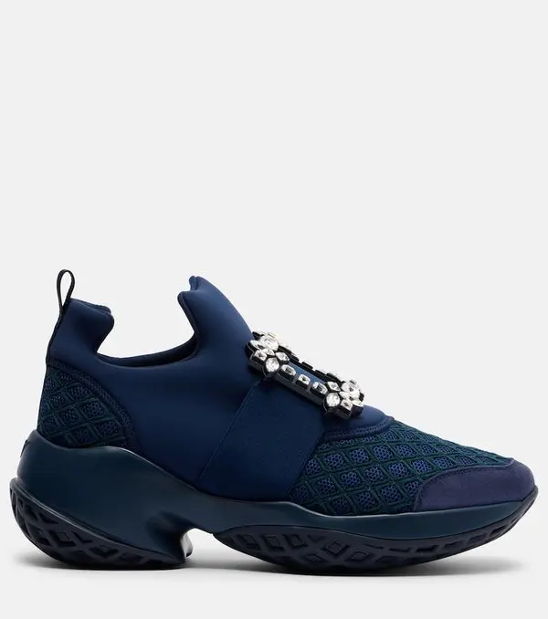ROGER VIVIER Viv' Run Slip-on Sneakers - Blue