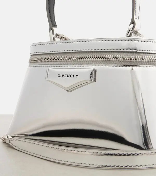 Givenchy Antigona Mini Metallic Vanity Bag - Silver
