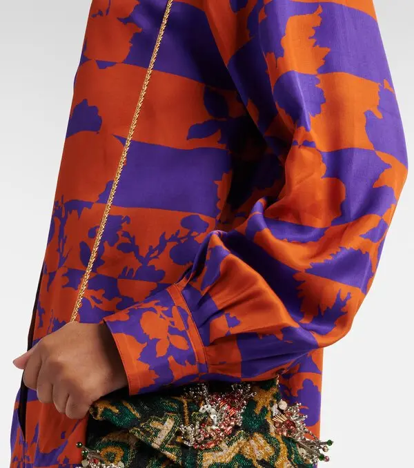 Dries Van Noten Printed Satin Shirt