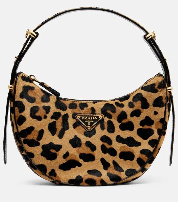 Prada Arqué Calf Hair Shoulder Bag - Multicoloured