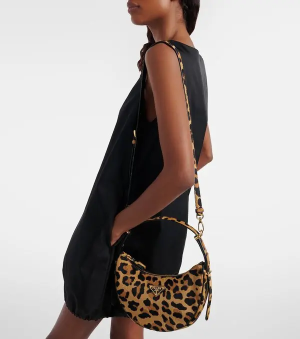 Prada Arqué Calf Hair Shoulder Bag - Multicoloured