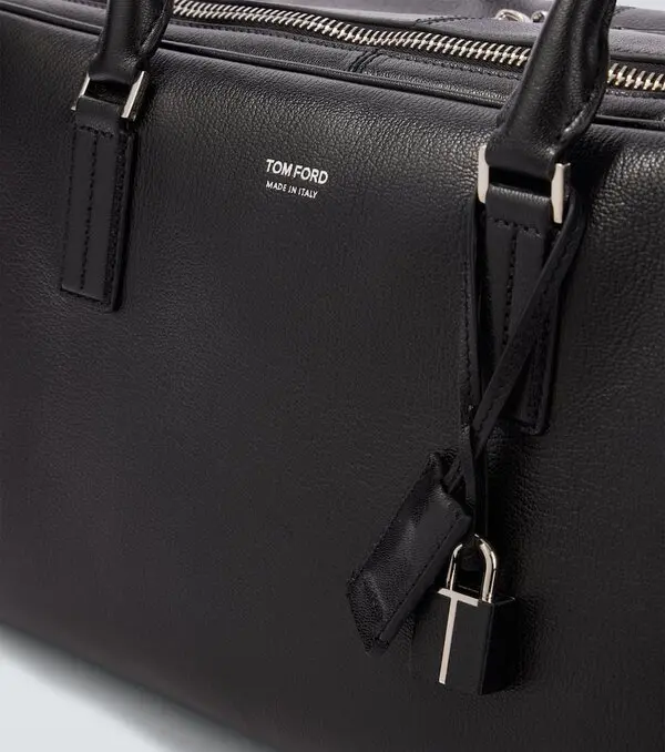 TOM FORD Logo Leather Duffle Bag