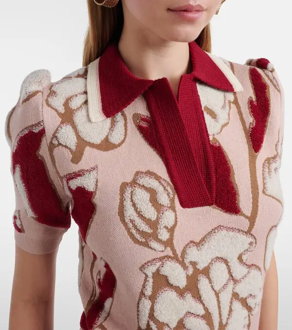 La DoubleJ Pumped Up Floral Polo Sweater