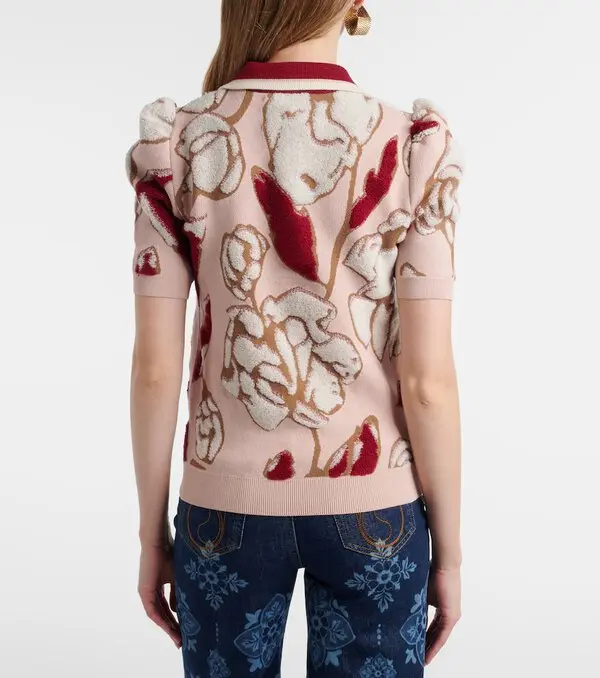 La DoubleJ Pumped Up Floral Polo Sweater
