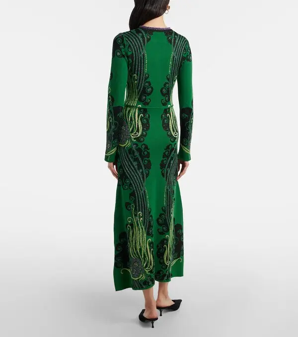 La DoubleJ Bee Jacquard Midi Dress