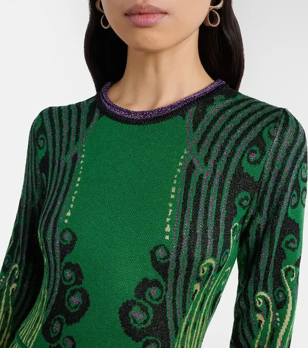 La DoubleJ Bee Jacquard Midi Dress