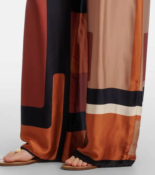 Faithfull The Brand Jensen Printed Satin Palazzo Pants