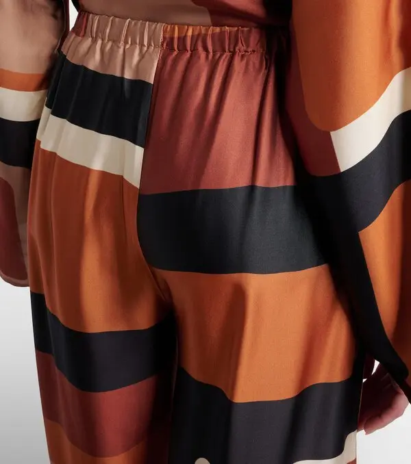 Faithfull The Brand Jensen Printed Satin Palazzo Pants