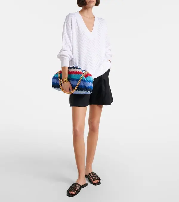 Missoni Zigzag Large Terry Clutch - Multicoloured